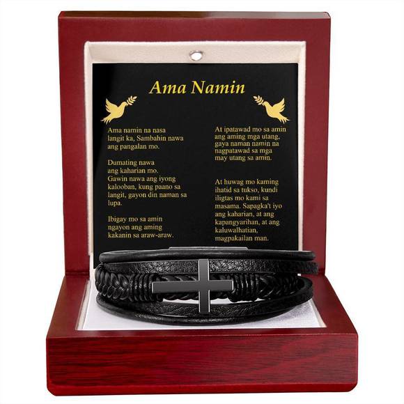 Accessories | Lords Prayer Tagalog Ama Namin Mens Stainless Steel Vegan ...